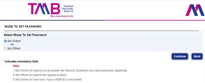 TMB Net Banking Login - Tamilnad Mercantile bank Registration